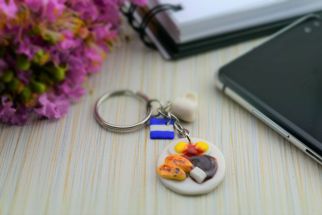 Salvadoran Breakfast Keychain Handcrafted Taste of El Salvador ...