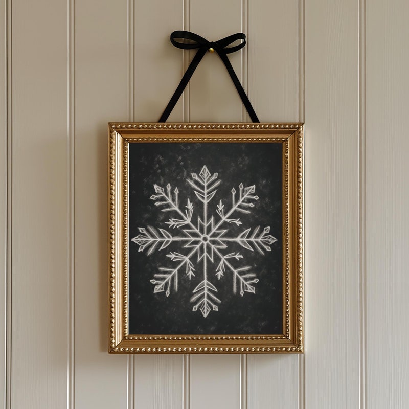 Chalkboard Snowflake - Etsy