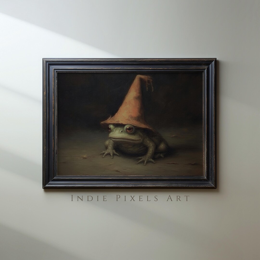 Halloween Wall Art Printable Toad, Spooky Season Toad Halloween Decor ...