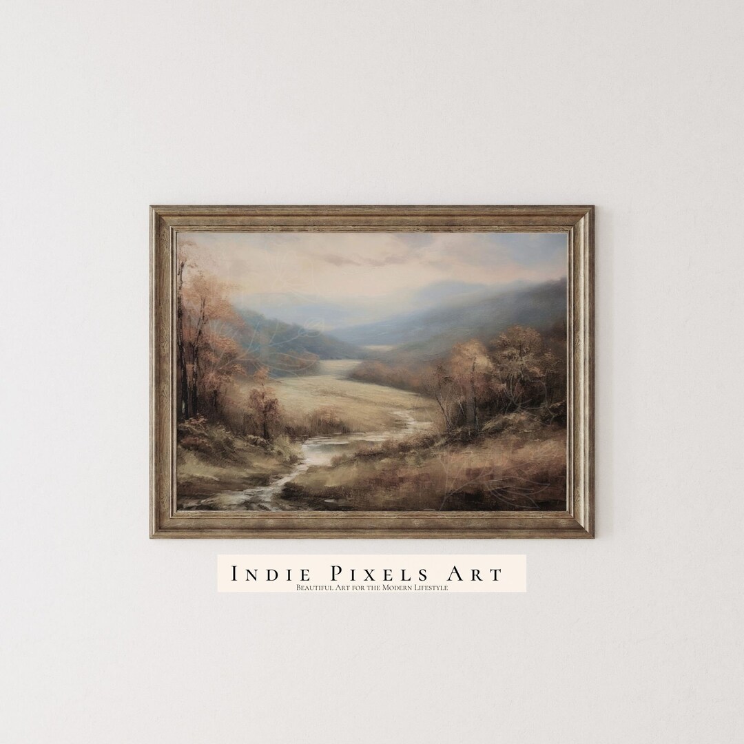 Neutral Landschaft Druck Wand Kunst rustikale Lodge Dekor Bauernhaus ...