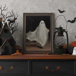 Cute Ghost Halloween Digital Print, Halloween Wall Decor Digital ...