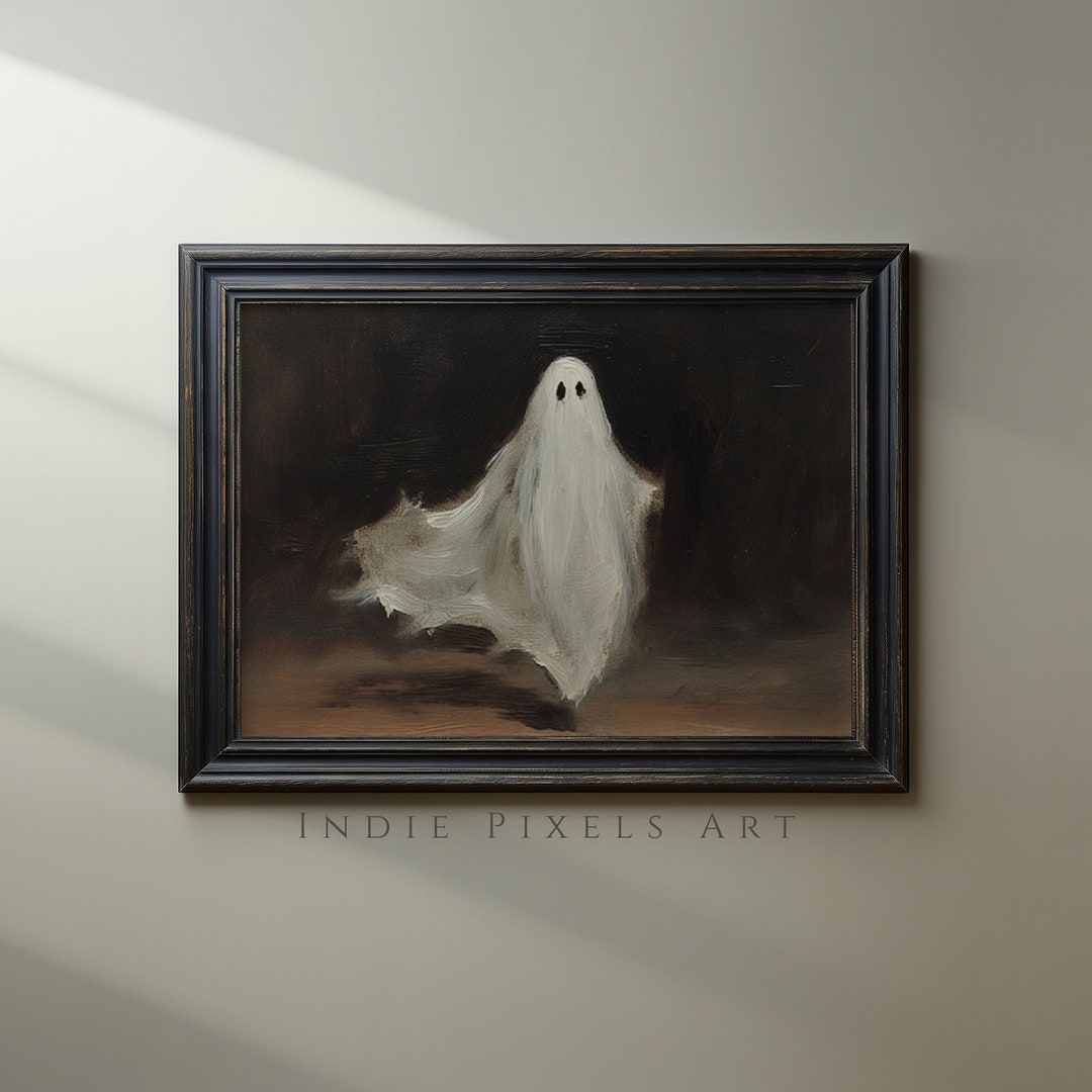 Cute Ghost Halloween Digital Print, Halloween Wall Decor Digital ...