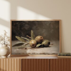 Dining Room Wall Decor Rustic Painting Olives Print Rustic Italian Wall ...