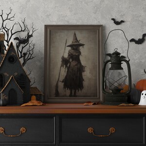 Halloween Decor Prints Wall Art Original Digital Vintage Witch ...