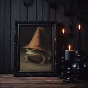 Halloween Wall Art Printable Toad, Spooky Season Toad Halloween Decor ...