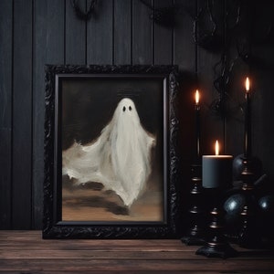Cute Ghost Halloween Digital Print, Halloween Wall Decor Digital ...