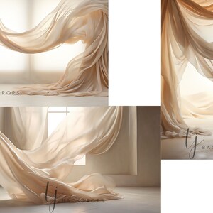 Digital Neutral Flowy Fabric Backdrops, Silk Maternity Backdrop ...