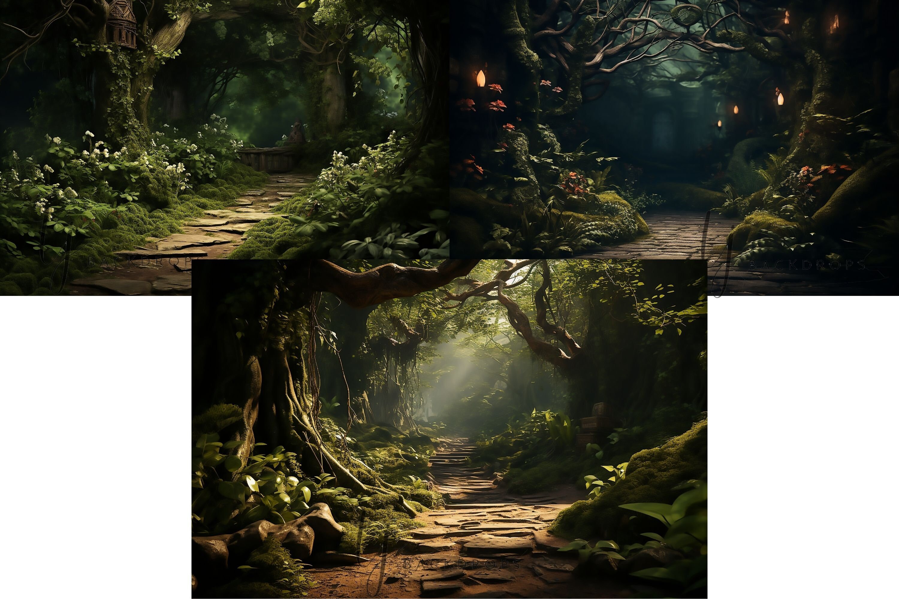 Digital Enchanted Forest Backdrops, Whimsical Maternity Backdrop ...