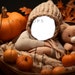 Newborn Fall Face Insert, Cozy Autumn Baby Digital Background, Newborn ...