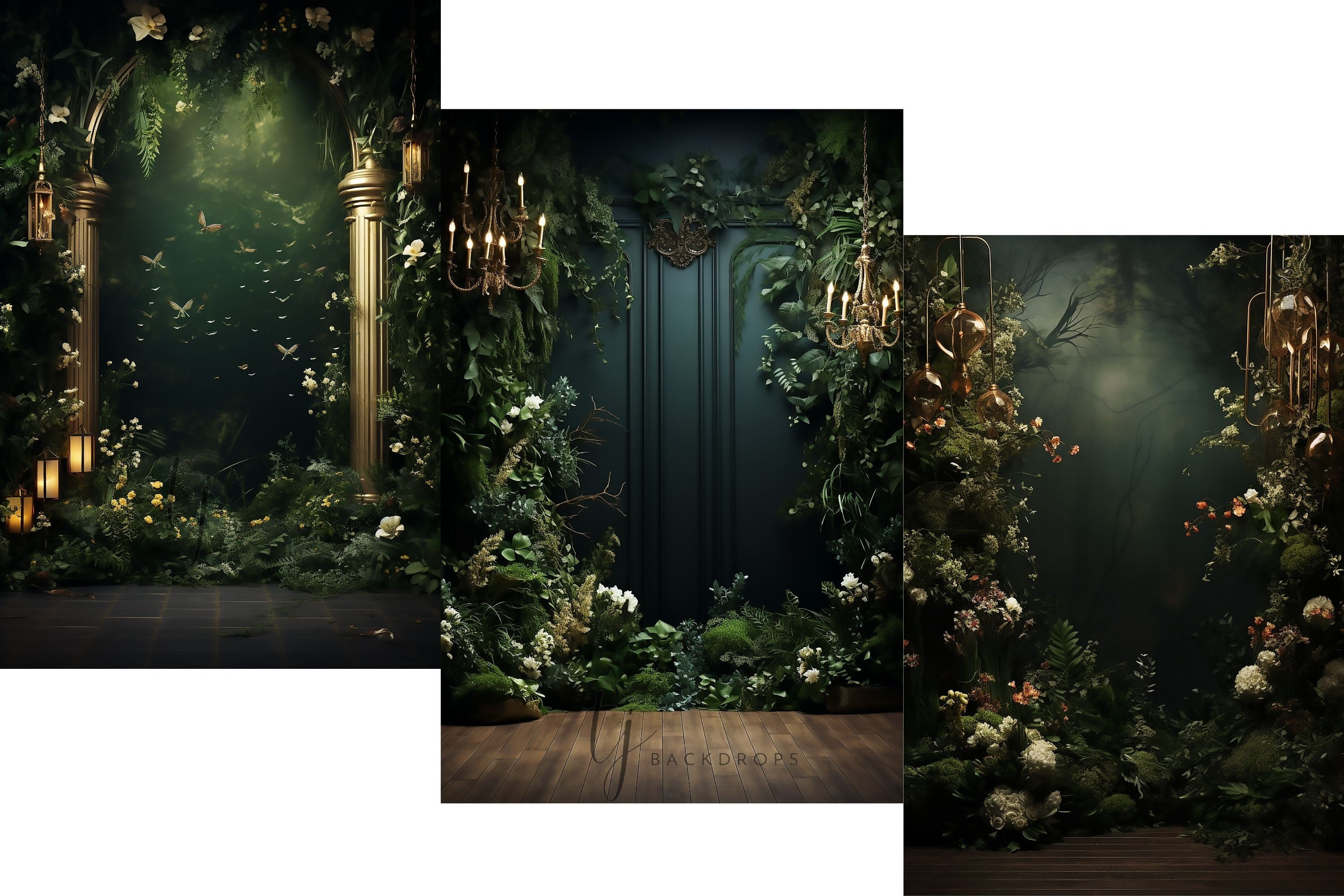 Digital Enchanted Forest Backdrops, Whimsical Maternity Backdrop ...