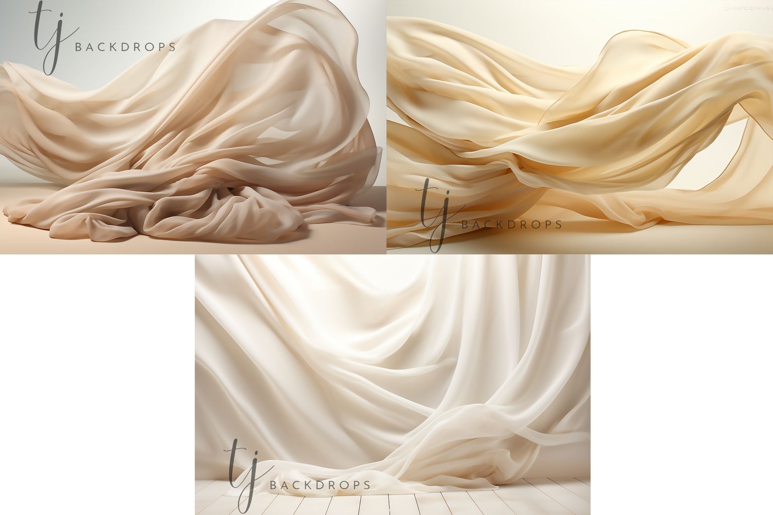 Digital Neutral Flowy Fabric Backdrops, Silk Maternity Backdrop ...