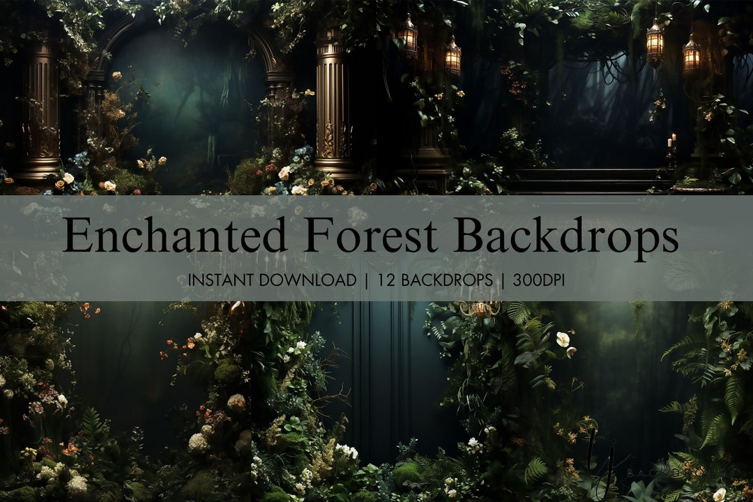 Digital Enchanted Forest Backdrops, Whimsical Maternity Backdrop ...