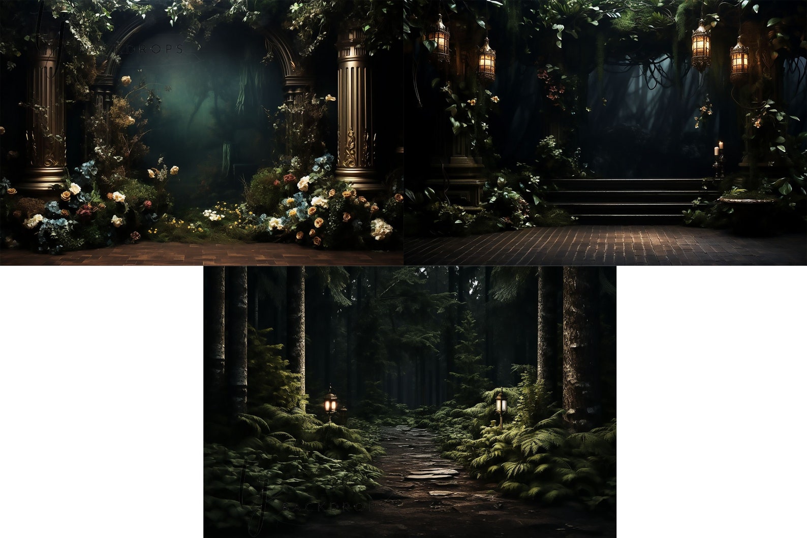 Digital Enchanted Forest Backdrops, Whimsical Maternity Backdrop ...