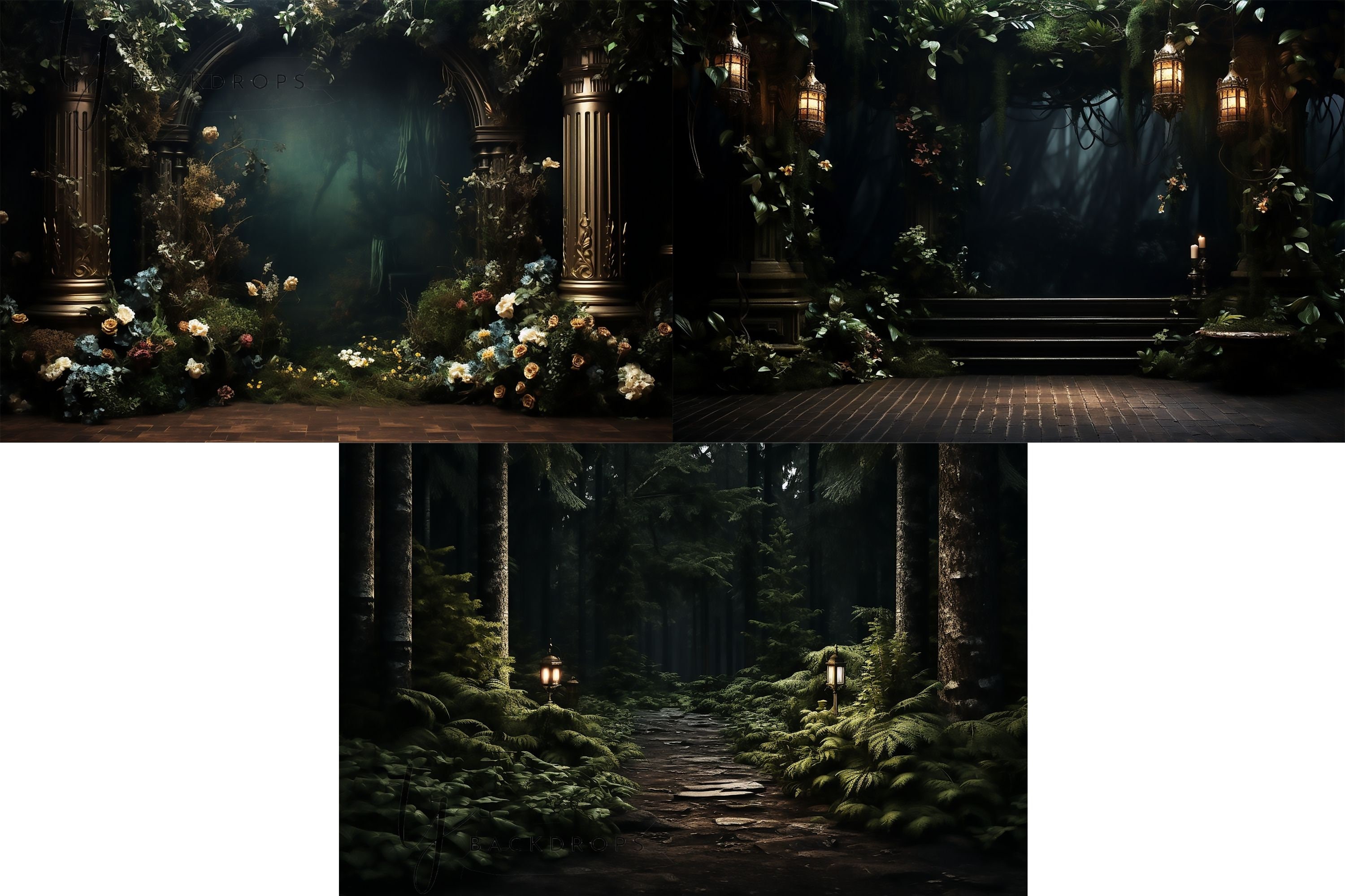 Digital Enchanted Forest Backdrops, Whimsical Maternity Backdrop ...