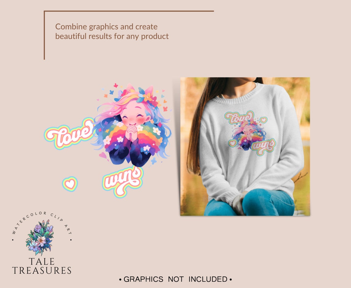 Watercolor Pride Month Clipart, Pride Month Clipart, Downloadable Clip ...