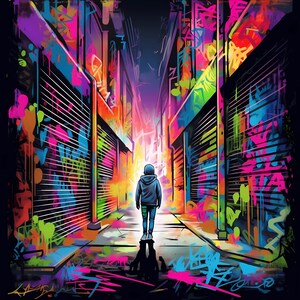 Neon Graffiti 10 Pack Patterns, Digital Paper, Vibrant Scrapbooking ...