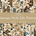 Baroque Style Lily 10 Pack Patterns, Digital Paper, Seamless Pattern ...