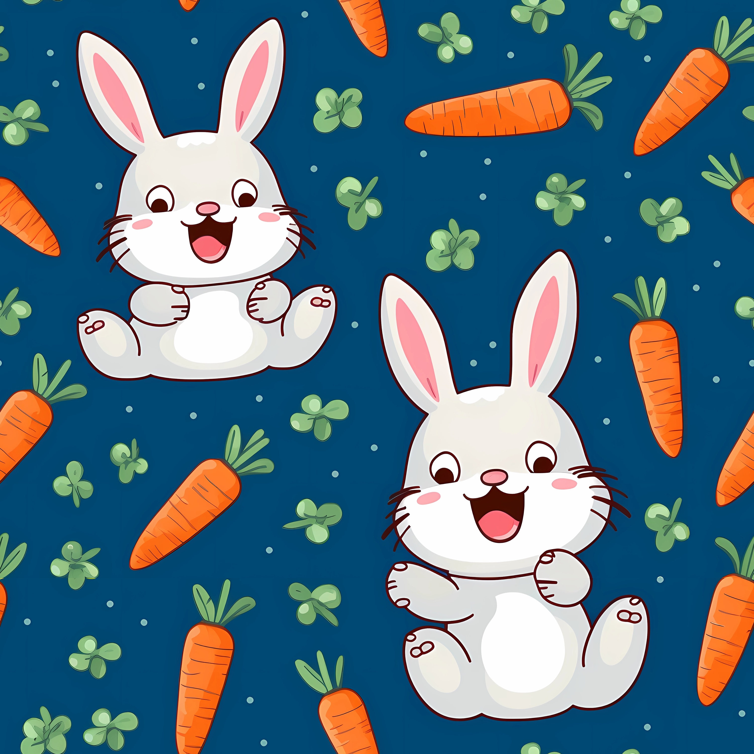 Cute Cartoon Bunny Seamless 10 Pack Patterns, Digital Paper, Seamless ...