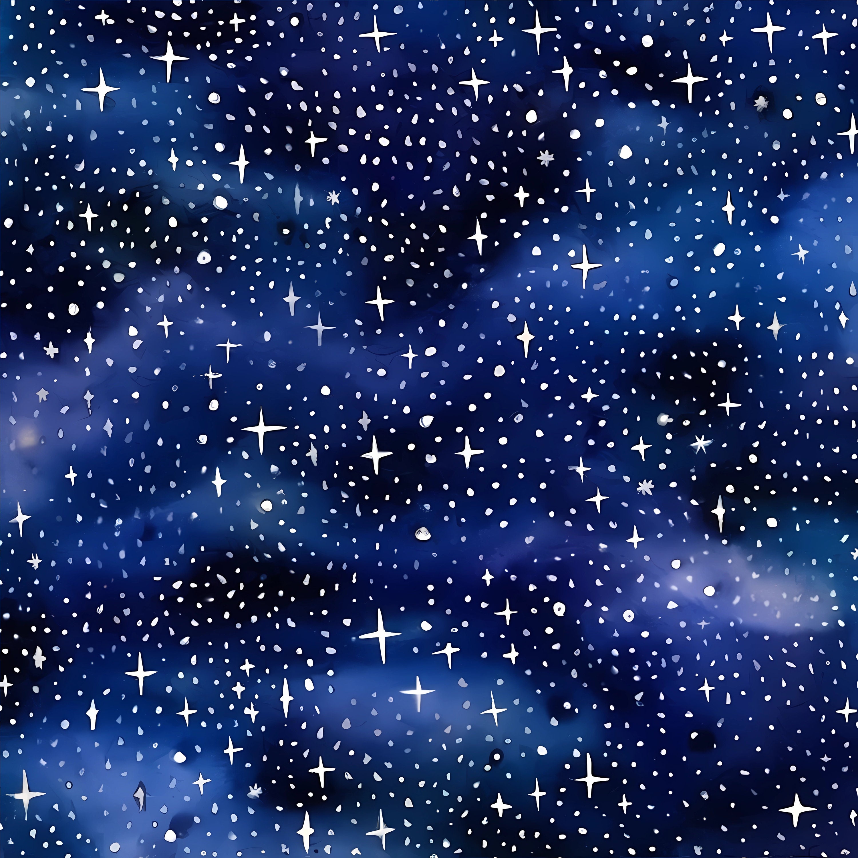 Starry Night Sky 10 Pack of Surface Pattern Designs Digital Paper, Star ...