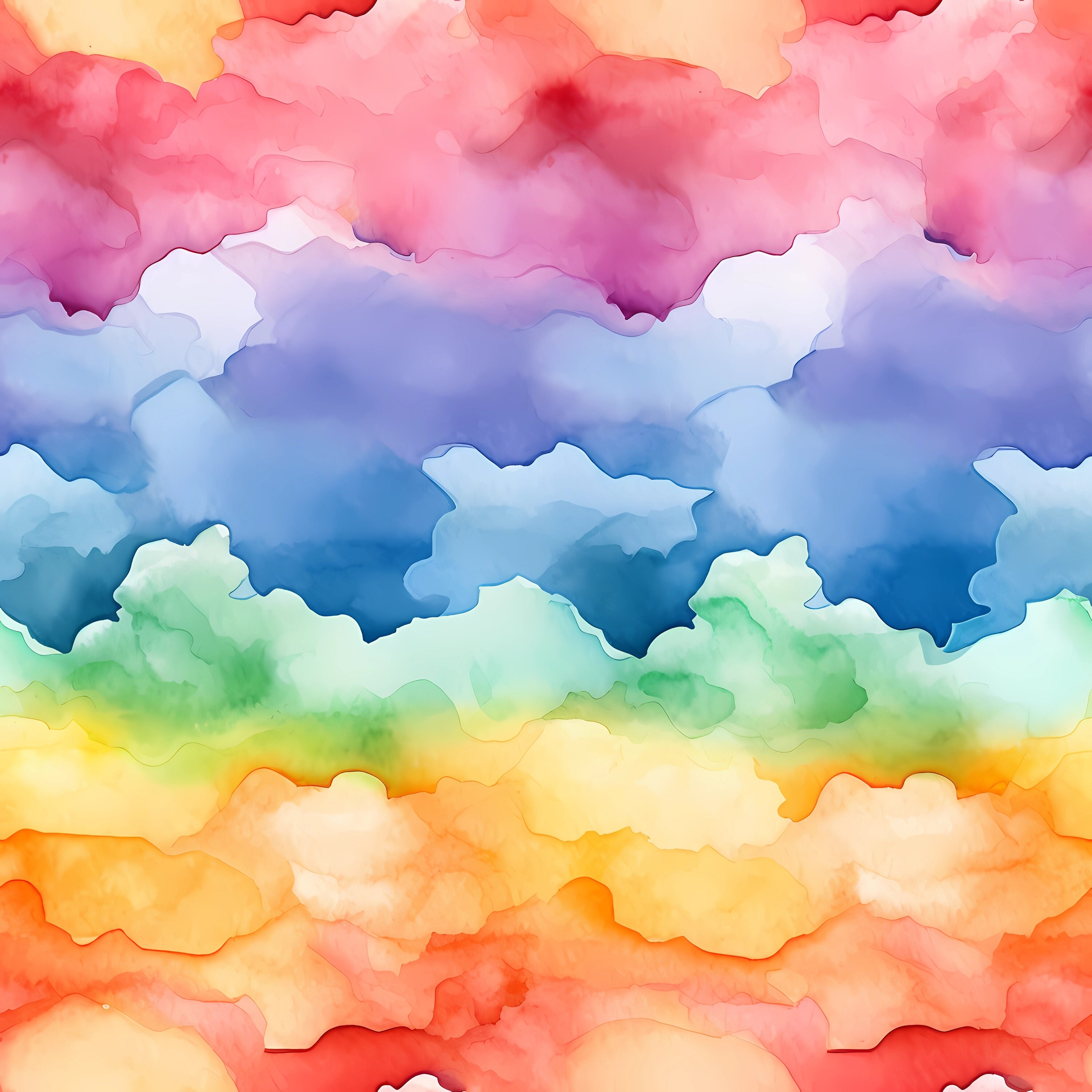Rainbow Watercolor Gradient 12 Pack Patterns, Digital Paper, Seamless ...