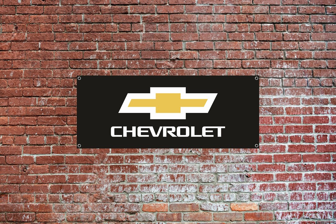 Chevrolet Logo Banner Vinyl Garage Sign,office or Showroom,flag,racin ...