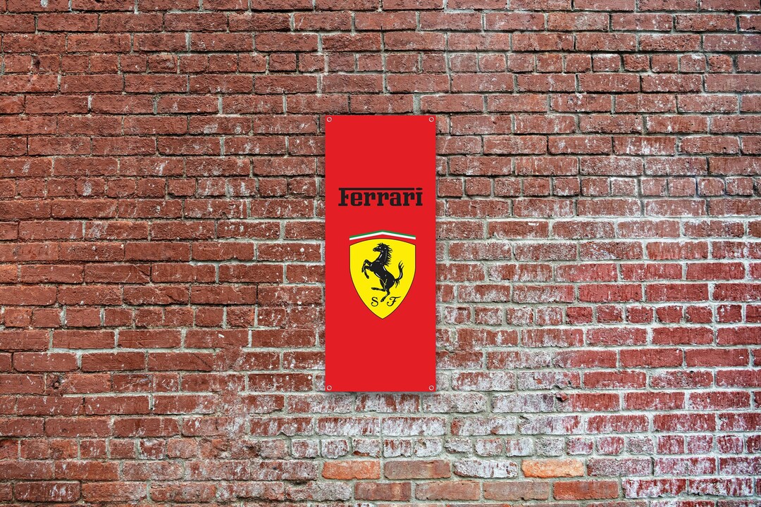 Ferrari Logo Banner Vinyl Garage Sign,office or Showroom,flag,racin ...