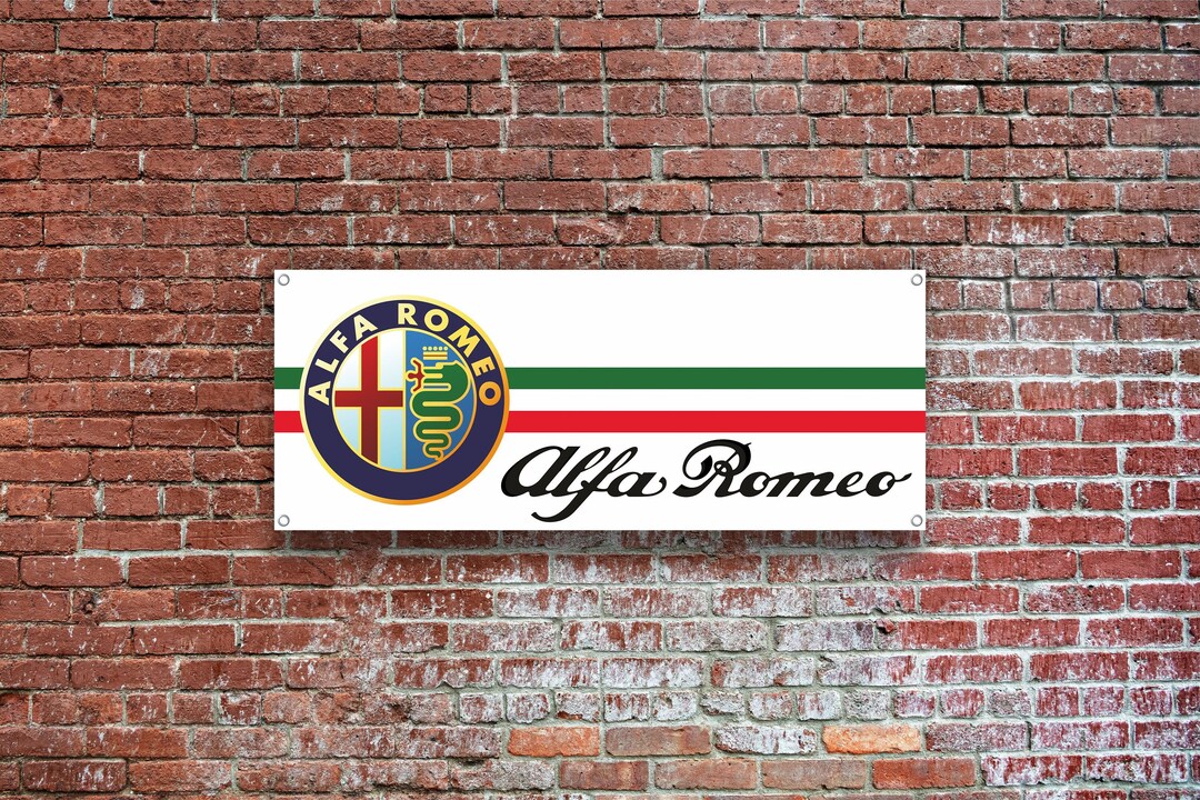 Alfa Romeo Banner Vinyl Garage Signoffice or - Etsy