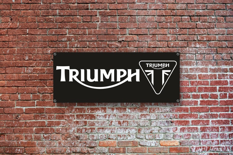 Triumph Logo Banner Vinyl Garage Sign,office or Showroom,flag,racin ...