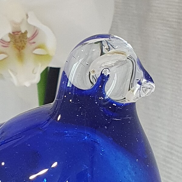 Blue Glass Bird - Etsy