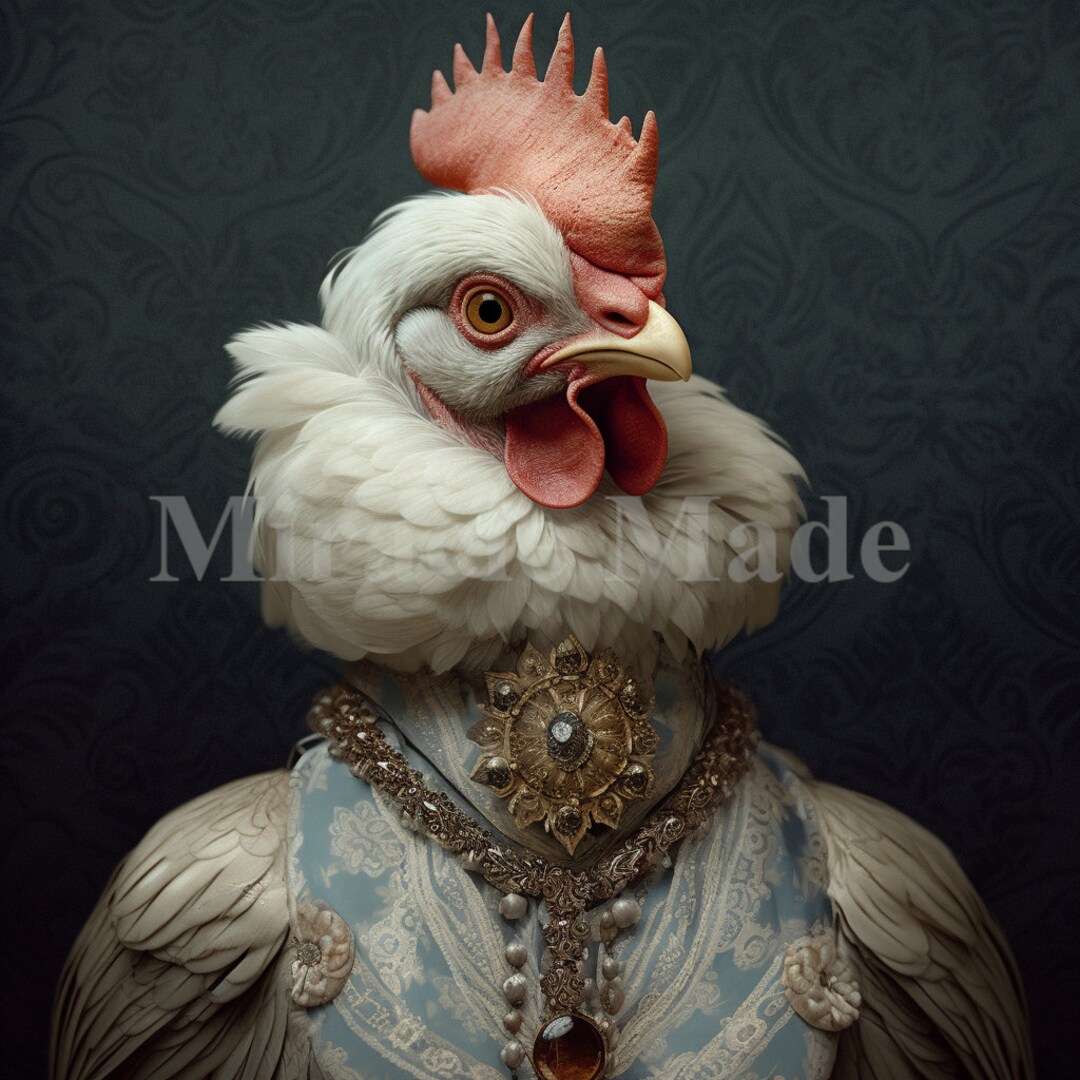 Chicken in Victorian Style Outfit With Thick Neck - Etsy