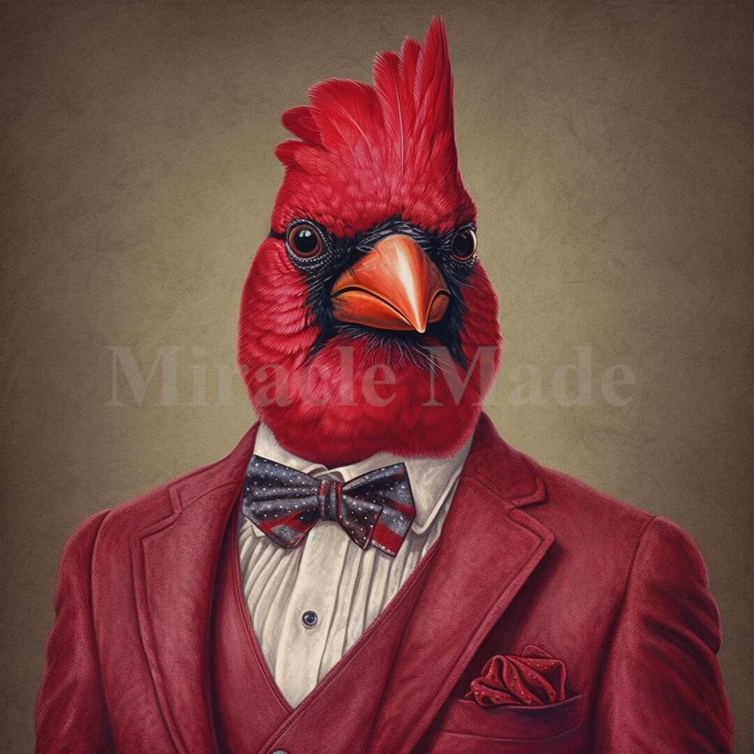 Cardinal in Red Suit - Etsy