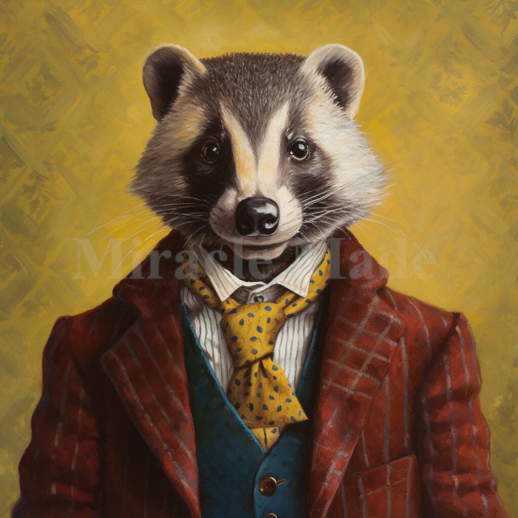 Dapper Badger in Brown Suit - Etsy