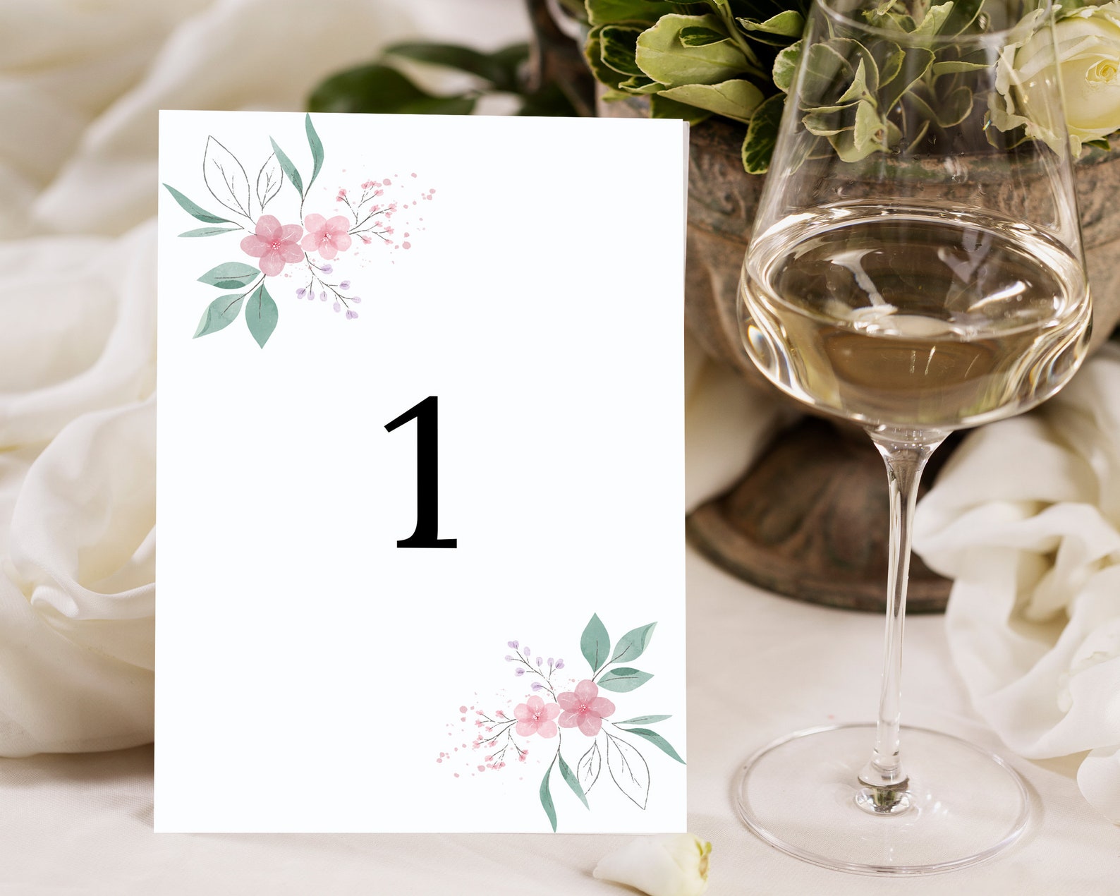Printable Table Numbers ,minimalist Wedding Table Numbers Template ...