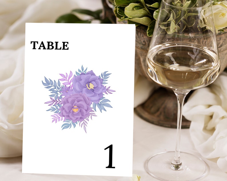 Números de mesa imprimibles plantilla minimalista - Etsy México