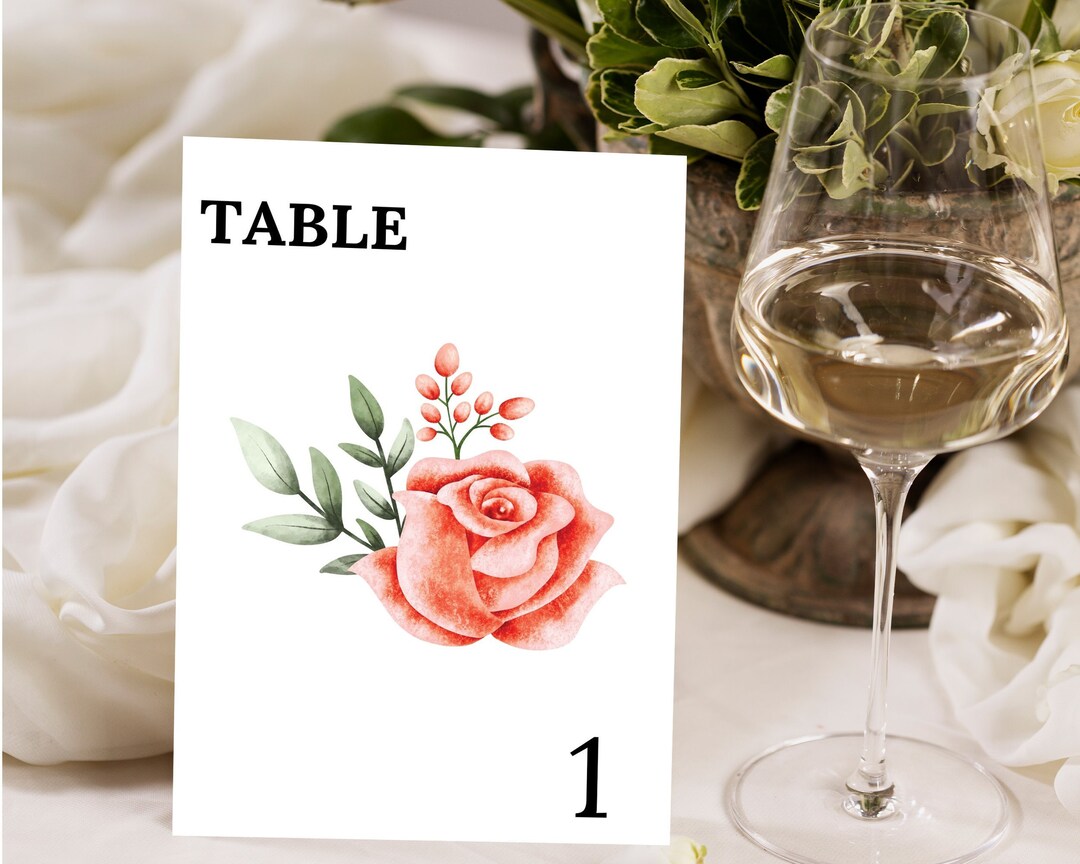 Modern Table Numbers,minimal Table Numbers,modern Wedding Template ...