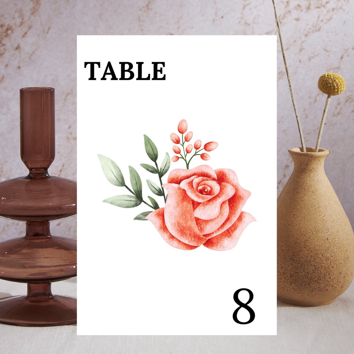 Modern Table Numbers,minimal Table Numbers,modern Wedding Template ...