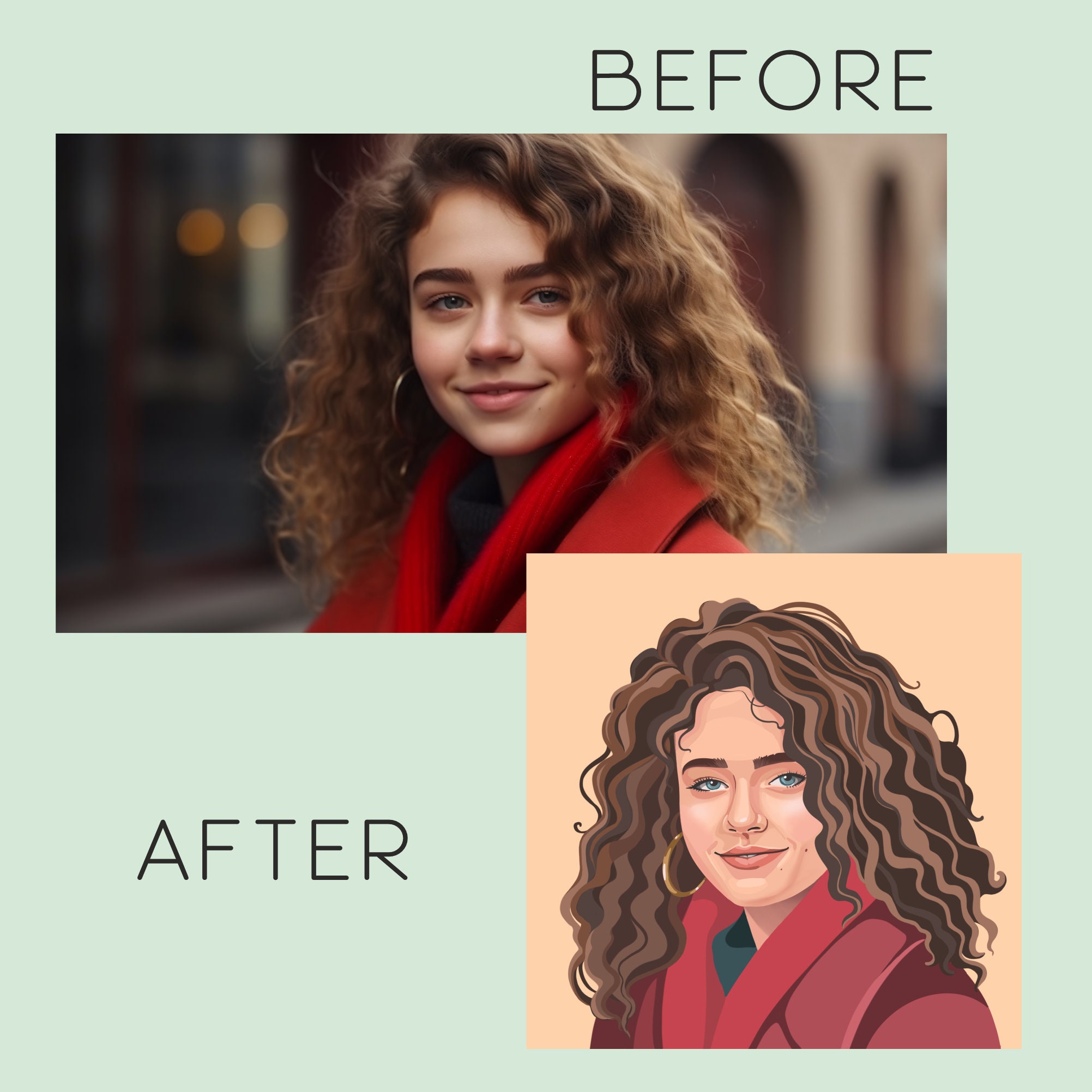 Custom Illustration Detailed Cartoon Individual Portrait - Etsy