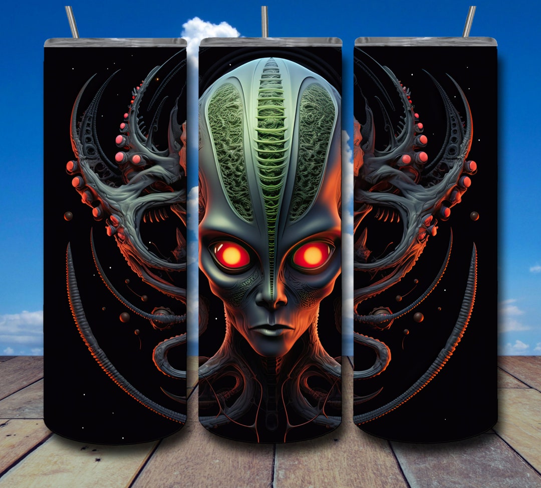 Alien Invasion: Sublimation Design for 20 Oz Skinny Tumbler - Etsy