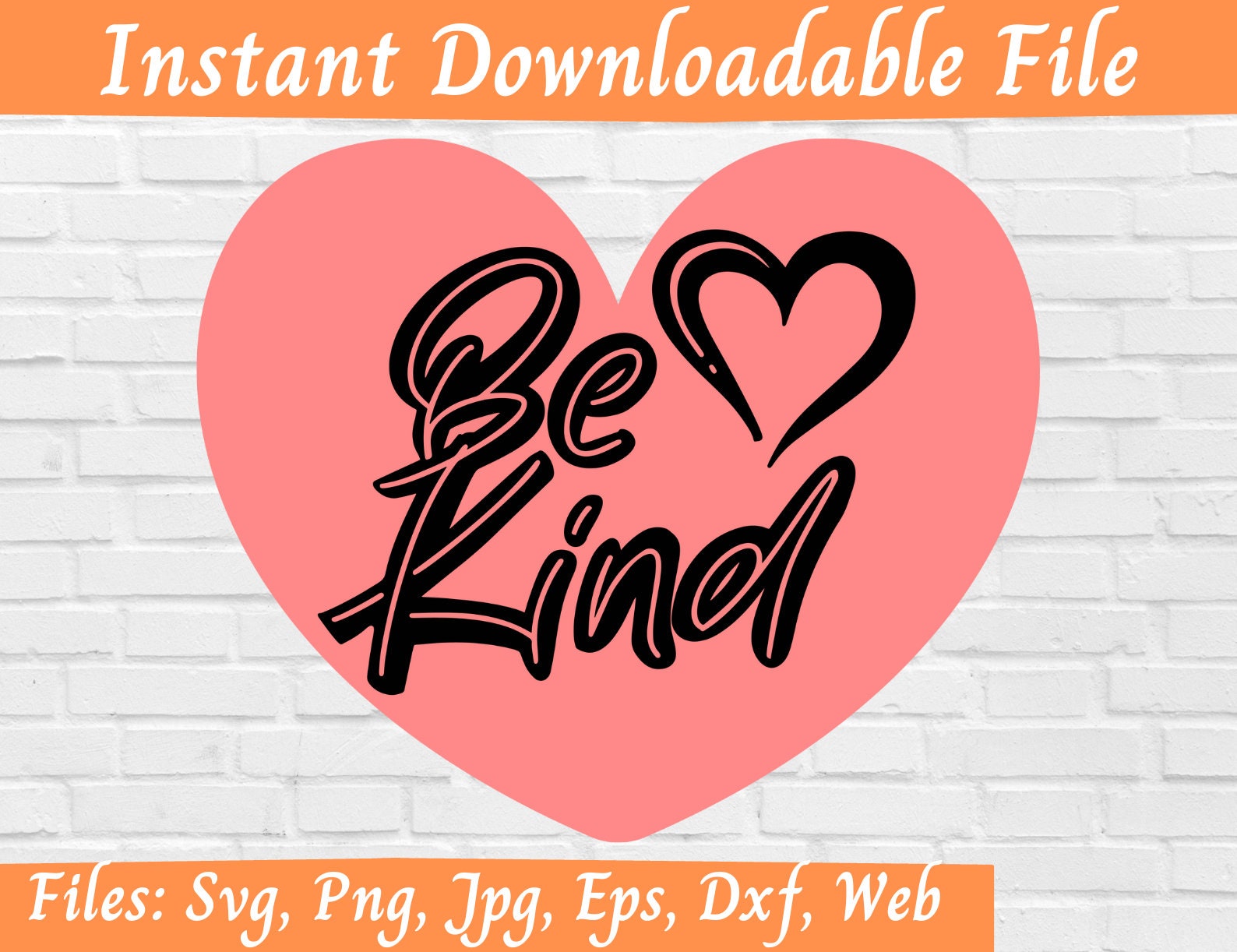Be Kind Heart SVG, Bee Kind Svg, Kindness Svg, Mental Health Svg, Kind ...