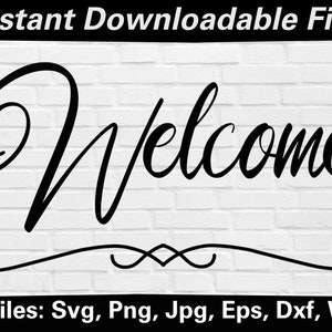 Welcome SVG, Welcome Lettering, Fancy Welcome, Cursive Welcome, Welcome ...