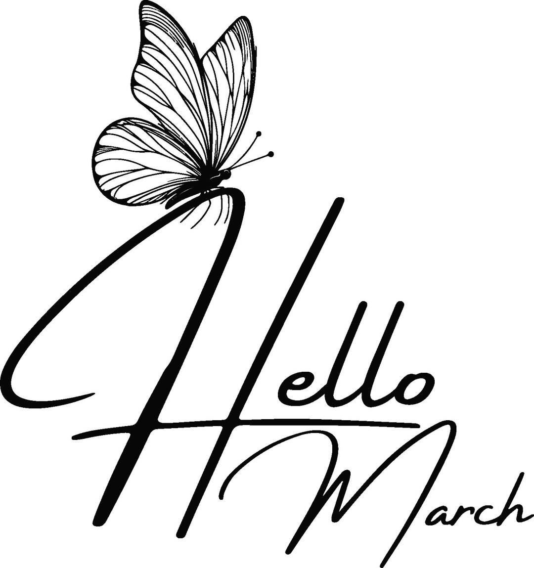 Hello March Svg, Png, Jpg, Pdf, Eps, Dxf - Etsy