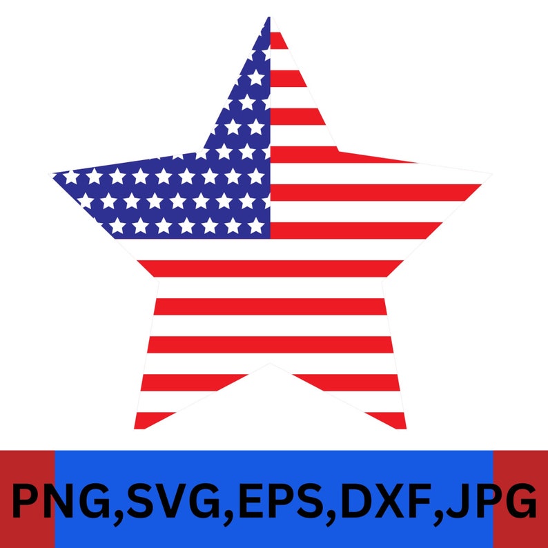 American Star Svg Love America Svg 4th of July Svg Usa Flag Svg Fourth ...