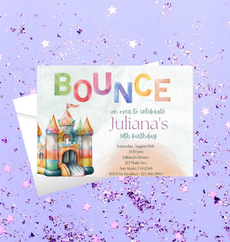 Bounce Birthday Invitation - Etsy