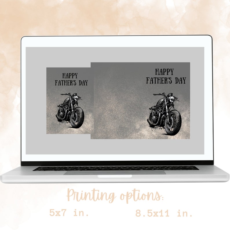 Motorcycle Father's Day Card - Etsy