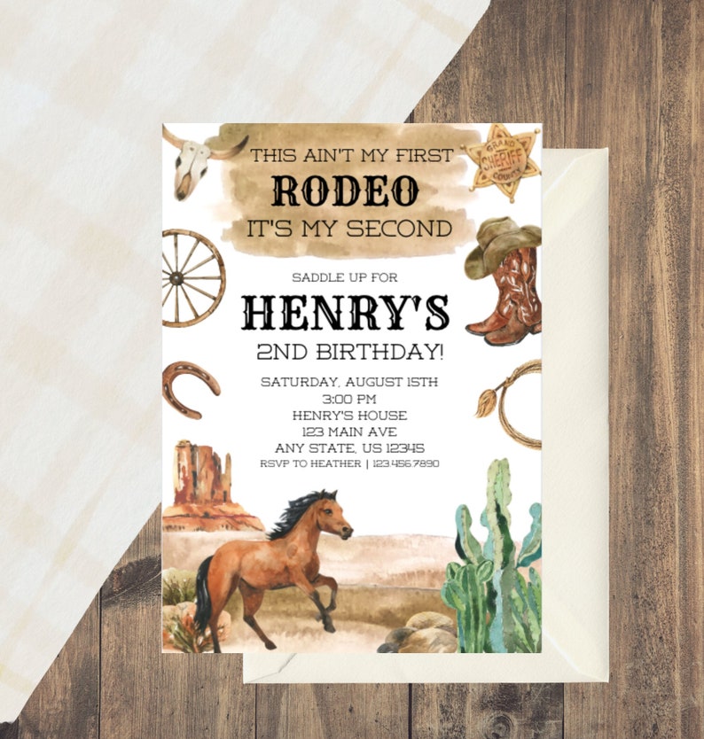 Rodeo Birthday Invitation - Etsy