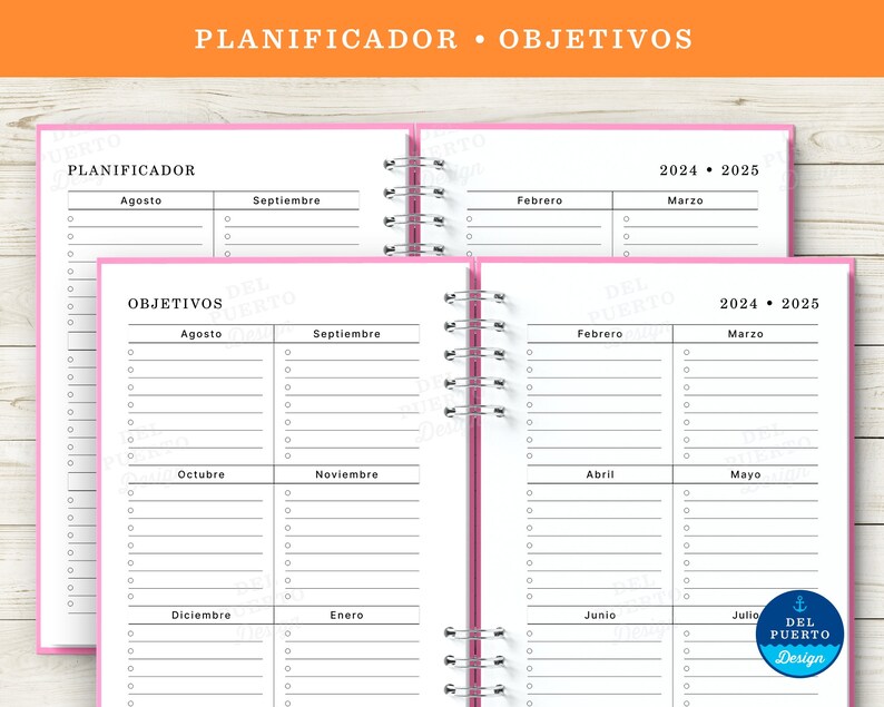 Agenda 2024 2025, Año Escolar, Imprimible, Agosto a Julio, Vista ...