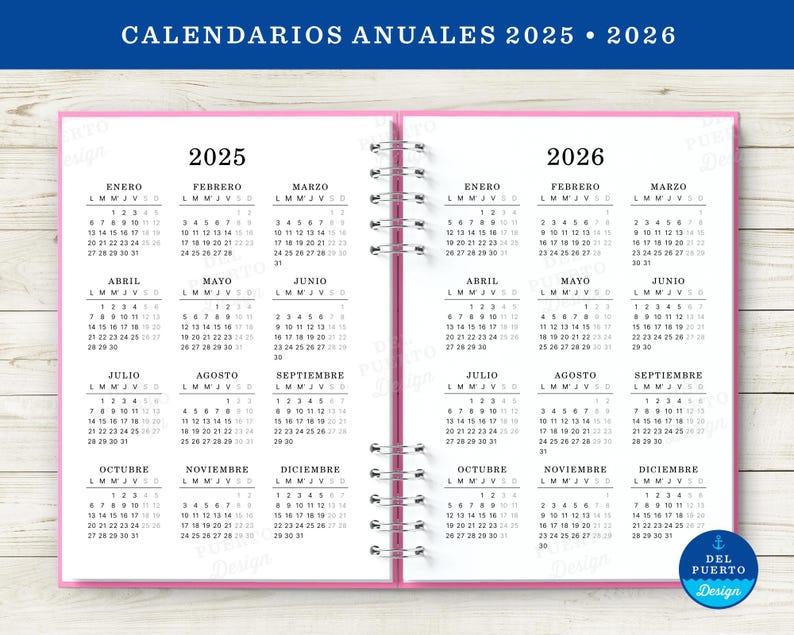 Agenda 2025 Imprimible, Diaria, Un Dia Por Pagina, Sin Horarios, Blanco ...