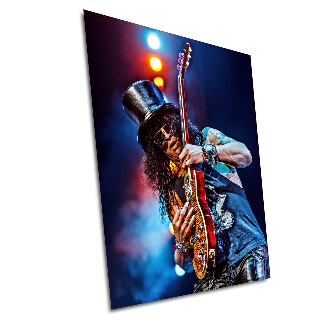 Slash Guitarist Art Print, Metal, Canvas or Acrylic - Etsy