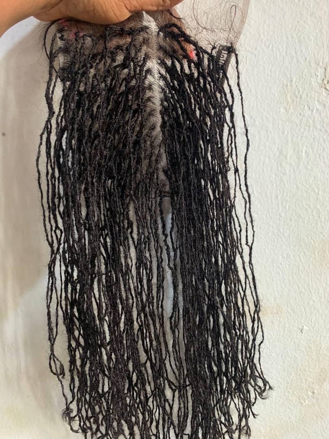 6x6 Lace Topper Human Hair Micro Locs 14 in Skinny Sister Locs - Etsy