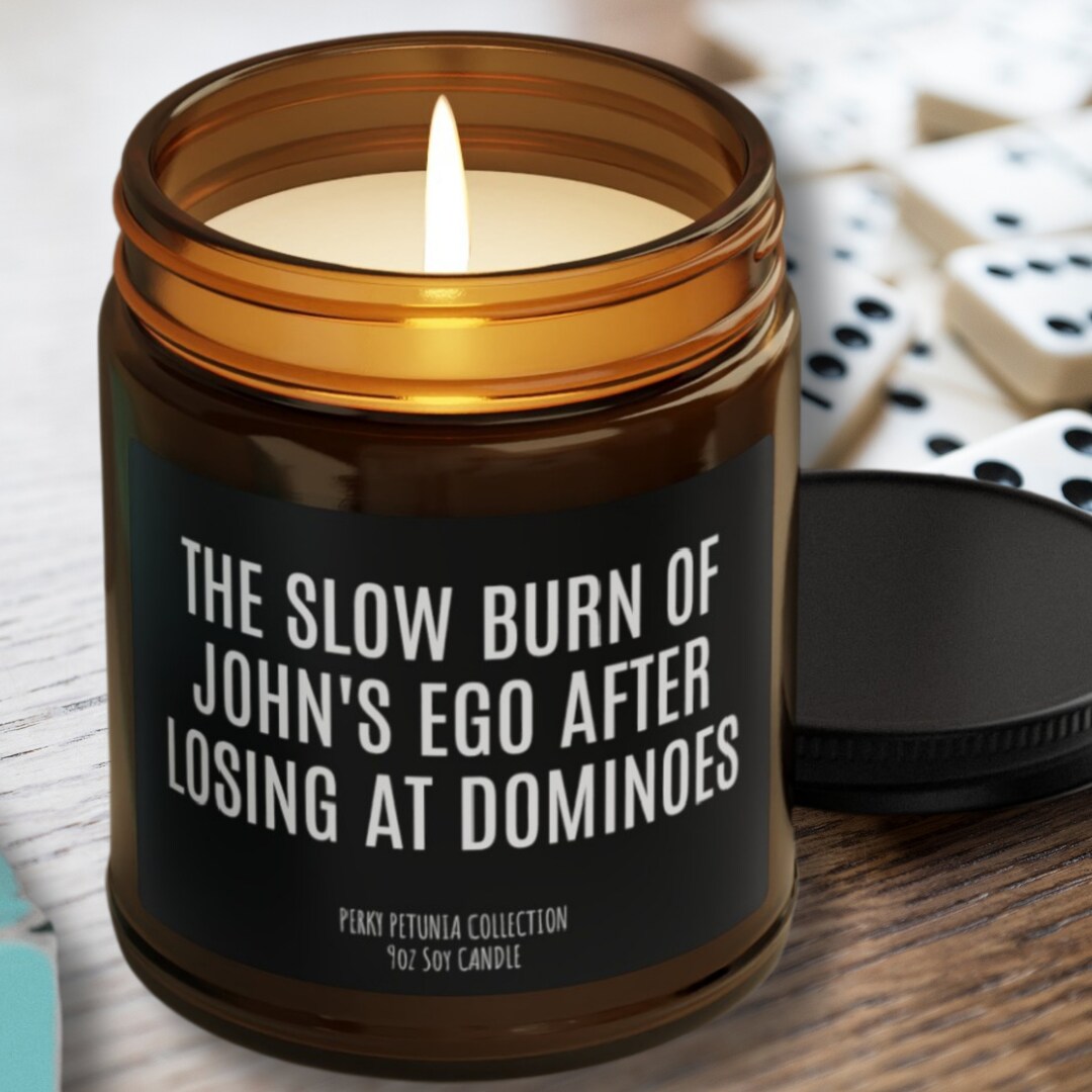 Personalized Dominoes Candle: Vegan Soy Candle, Funny BFF Gift - Etsy
